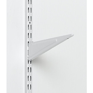 ClosetMaid 2854 ShelfTrack Locking Shelf Bracket for 16 in. Deep Wire Shelving, for Adjustable Closet Systems, 1-Pack, White