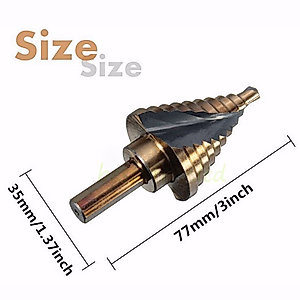 NEW 1/4" to 1-3/8" Drill Step Bit Set Cutter Cobalt Tool High Cobalt M42 Reamer UNIBIT