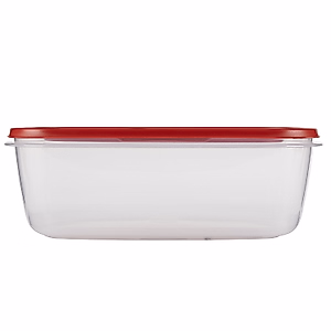 Rubbermaid 071691405382 food, 2 pack, clear with red lid