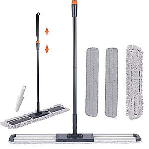 36" Large Wrestling mat mop Commercial Dust Mops for Floor Cleaning Push mop with Adjustable Handle for Company Hotel Household Cleaning Supplies