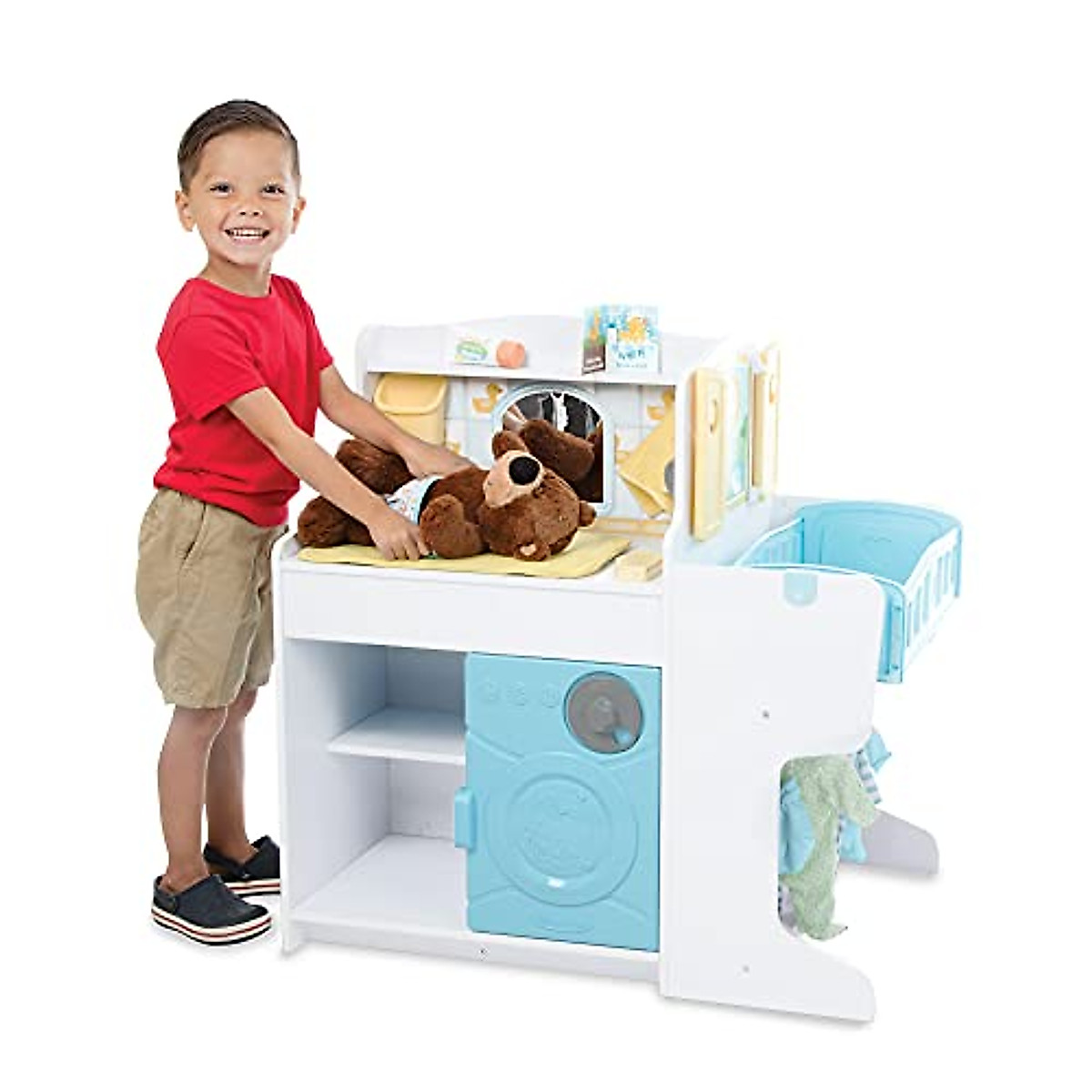 Melissa & Doug Mine to Love Baby Care Activity Center for Dolls - Kitchen, Nursery, Bathing-Changing - Pretend Play Baby Doll Accesories And Activity Center Play Set