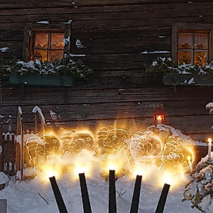 signmeili Solar Snowman Lights, Waterproof Solar Snowman Ground Plug Lights, Energy Saving and Easy to Install, Lamps for Home, Pathway, Garden Stakes