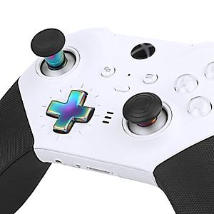 Accessories for Xbox Elite Controller Series 2 Core, 9 in 1 Replacement Component Set Includes 4 Paddles, 4 Metal Thumbsticks, and 1 D-Pad (Iridescent)