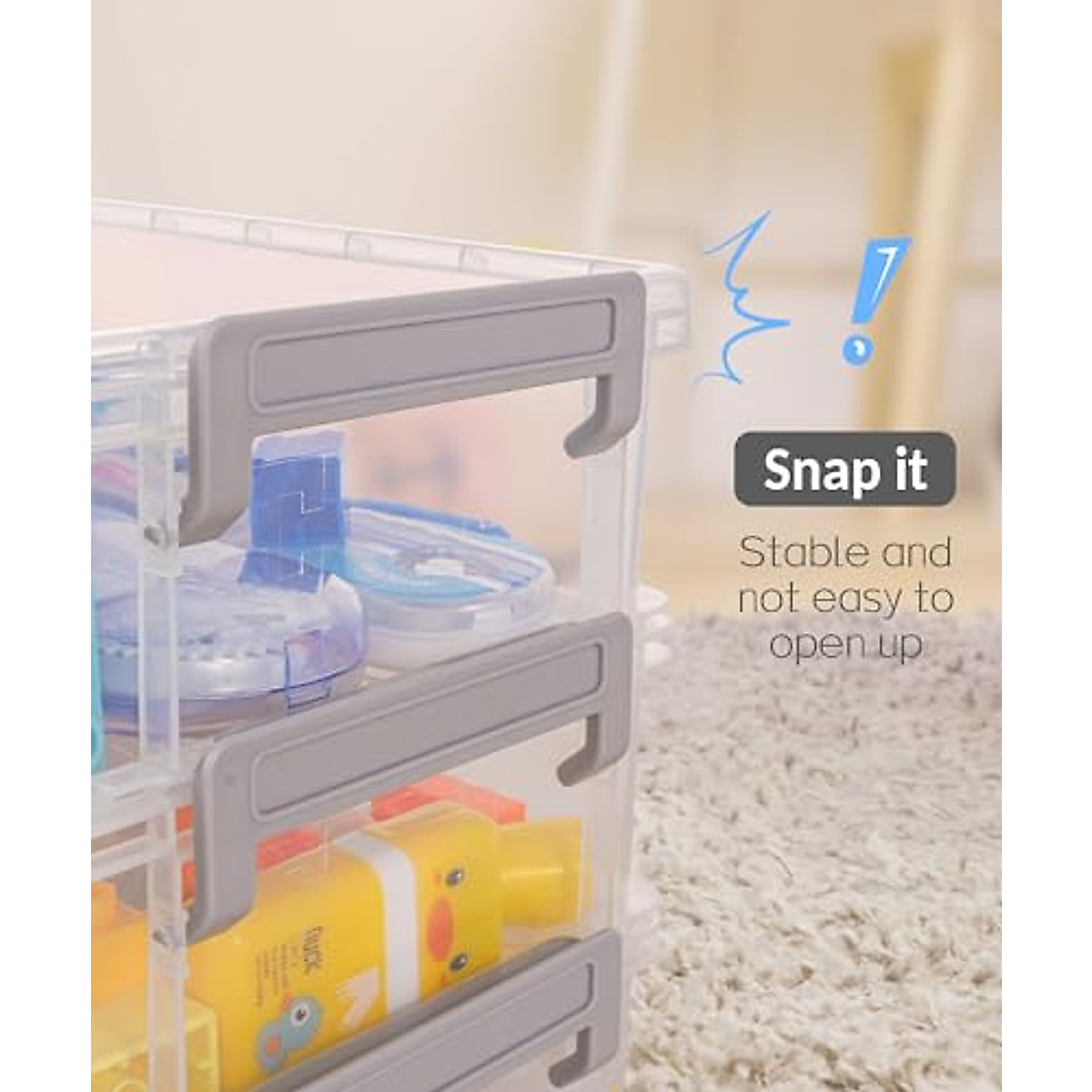 Sooez 6 Pack Extra Large Plastic Pencil Boxes, Clear Pencil Boxes for School Bulk, Plastic Pencil Case Crayon Boxes, Stackable Plastic Storage Containers, Storage Box, School Supply Box…