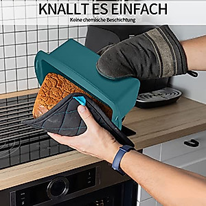 Silicone Loaf Pans Set of 2, Silicone Bread Baking Molds Pans, Rectangle Silicone Cake Baking Pan Mold Non-stick Flexible for Baking, Toast Pan, Brownie Loaf Pan, Cake Mol-9.8 x 5.2 x 2.75 inch