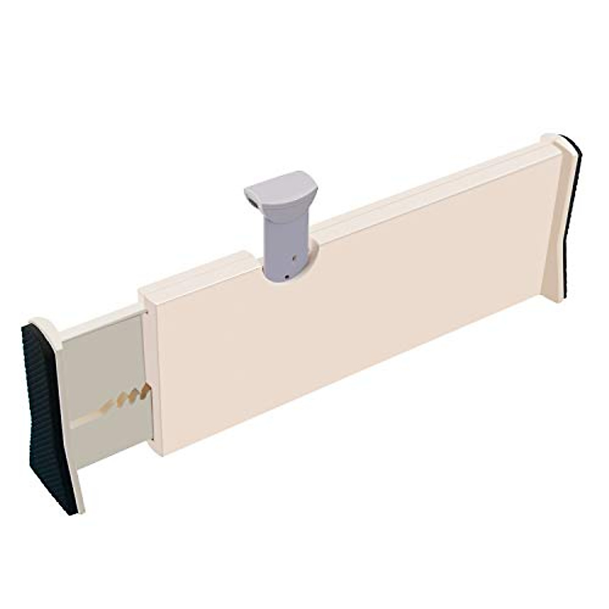 4-Pack Drawer Dividers Organizer, Adjustable Separators 4" High Expandable from 11-17" for Bedroom, Bathroom, Closet,Clothing, Office, Kitchen Storage, Strong Secure Hold, Foam Ends, Locks in Place