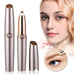 Sopalmy Women's Rechargeable Eyebrow Trimmer & Facial Hair Remover, 2-1 Hair Remover, Electric Eyebrow Shaver with Light