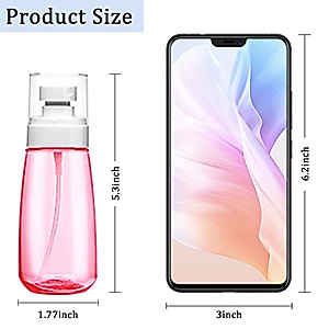 Cosywell Fine Mist Spray Bottle TSA Approved 3.4oz/ 100ml Empty Cosmetic Refillable Travel Containers Plastic Hair Spray Bottle Sprayer for Perfume Skincare Makeup Lotion (3color)