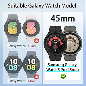 Suoman 4-Pack for Samsung Galaxy Watch 5 Pro 45mm Screen Protector, Tempered Glass Screen Protector for Samsung Galaxy Watch 5 Pro Smartwatch 45mm [9H Hardness]