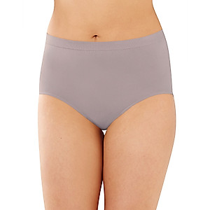 Bali Women's Comfort Revolution Seamless Brief Panty, Warm Steel, 8/9