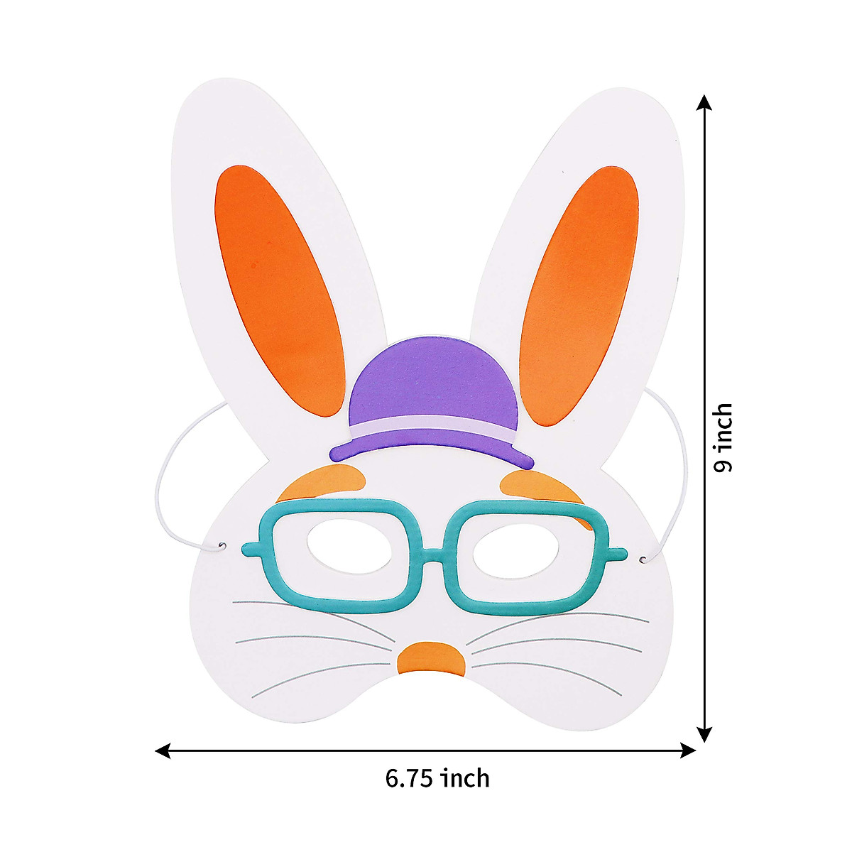 JOYIN 10 Pcs DIY Easter Bunny Mask Craft Kit Easter Crafts and Activities for Pretend Play, Decorate and Wear, Dress-Up Party Accessory, Animal Mask Assortment Easter Eggs Hunt and Theme Party