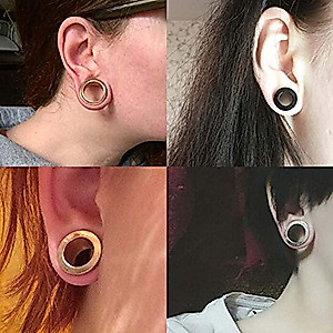 KUBOOZ 12pcs Set Colorful Stainless Steel Screwed Ear Plugs Tunnels Gauges Stretcher Piercings 00g