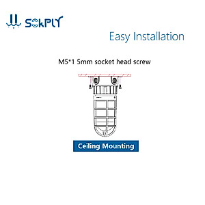 Sokply LED Explosion Vapor Proof Light UL844 Certified 20W 2800LM Dimmable (80W HPS Eqv.), Class I Division II Hazardous Locations Industry Luminaires AC100-277V IP66 Waterproof, O Series