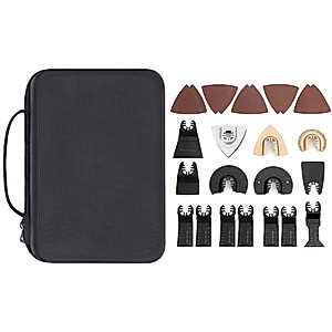 Khanka Hard Storage Case Replacement for Metal Wood Oscillating Saw Blades, Multitool Blades Kit, Case Only