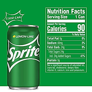 Sprite Lemon Lime Soda Soft Drinks, 7.5 fl oz, 6 Pack