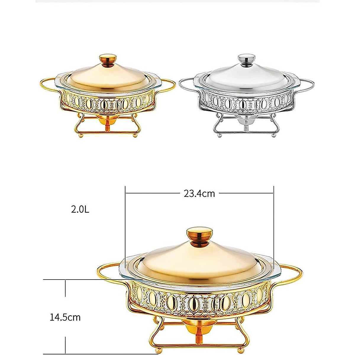 FLTRGO Food Warmer for Parties Buffets, Food Warming Tray Chef Chafing Dish Buffet Set, Stainless Steel Chafer and Buffet Warmers Sets, Catering Buffet Mini Hot Pot Outdoor Picnic Household