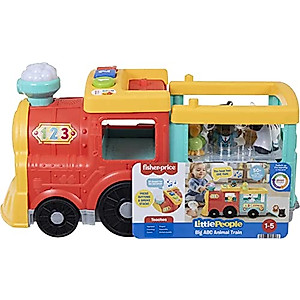 Fisher-Price Little People Toddler Learning Toy Big Abc Animal Train With Smart Stages & 6 Figures For Ages 1+ Years