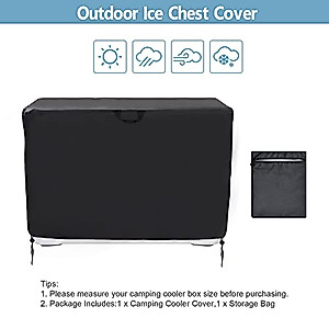 Kingling Cooler Cover, Waterproof Outdoor Ice Chest Camping Coolers Cover for 45/65 Quarts Cooler Box - 31''L x21''W x20''H