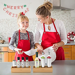 Lixple Bamboo Drawer Organizer - Set of 2, Stackable Storage Box, Silverware Tray for Drawer, Small Gadgets Holder 9” x 3” x 2”