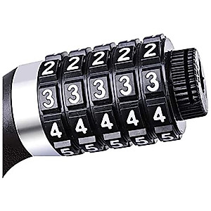 Bicycle Lock, Anti-Theft Mountain Bike Combination Lock, Portable Bicycle Riding Accessories for Bicycles, Motorcycles, Gates(Size:1.8m)