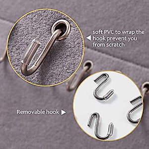 Necklace Holder Jewelry Organizer Hanging on Door Wall Mounted Necklace Holder for Girl Women 24 Hooks Organizer for Holding Jewelries 1 Pack (Gray)