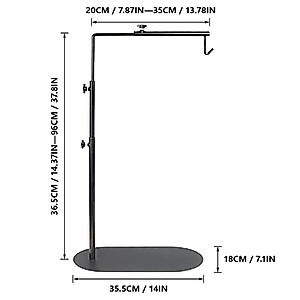 Insfashble Adjustable Heat Lamp Holder Black