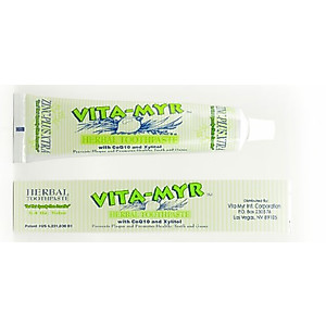 VITA-MYR Value Package 6 – 1 Tube 5.4 Oz Zinc+ Xtra Natural Toothpaste & 1-16 Oz Natural Mouthwash. Gluten Free. Vegan. No SLS, No Sugar, Fluoride, Alcohol or Saccharin
