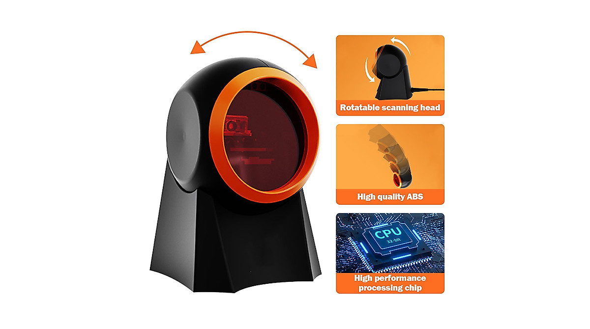 Boost Efficiency with Hands-Free 1D/2D Desktop Barcode Scanner