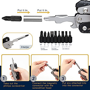 Gifts for Christmas, Multi Tool , 14 in 1 Stainless Steel Portable Multifunction Pliers with Nylon Sheath for Men Women