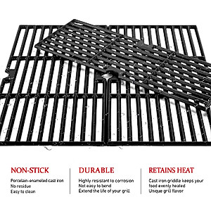 GGC 18" Grill Grates Replacement for Charbroil 463347017, 463377017, 4 Burner Performance Grill 463376018P2, 463376117, 463377117, 463673617, 463347519, 3 PCS 18 x 25 Cast Iron Grates for Char-Broil