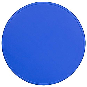 EMMA + OLIVER 45" Round Blue Plastic Height Adjustable Activity Table