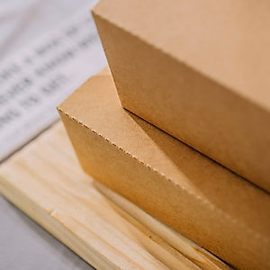 To Go Food Containers 25 Pack - Kraft Microwavable Folded Paper 30 oz Take-Out Container - Meal Prep, and Catering with Lids - Disposable, Freezer Safe - Restaurant, Home Pastry and Packaging Supplies