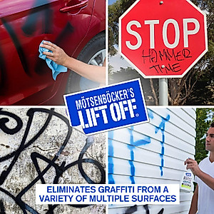 Motsenbocker’s Lift Off 41101 22-Ounce Premium Spray Paint and Graffiti Remover Works on Multiple Surface Types Concrete, Vehicles, Brick, Fiberglass and More Water-Based,white