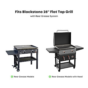 Stanbroil 28 Inch Flat Top Griddle, Stainless Steel Griddle Replacement Top for Blackstone 28" 2-Burner Gas Grill Cooking Station, Rear Grease Management System