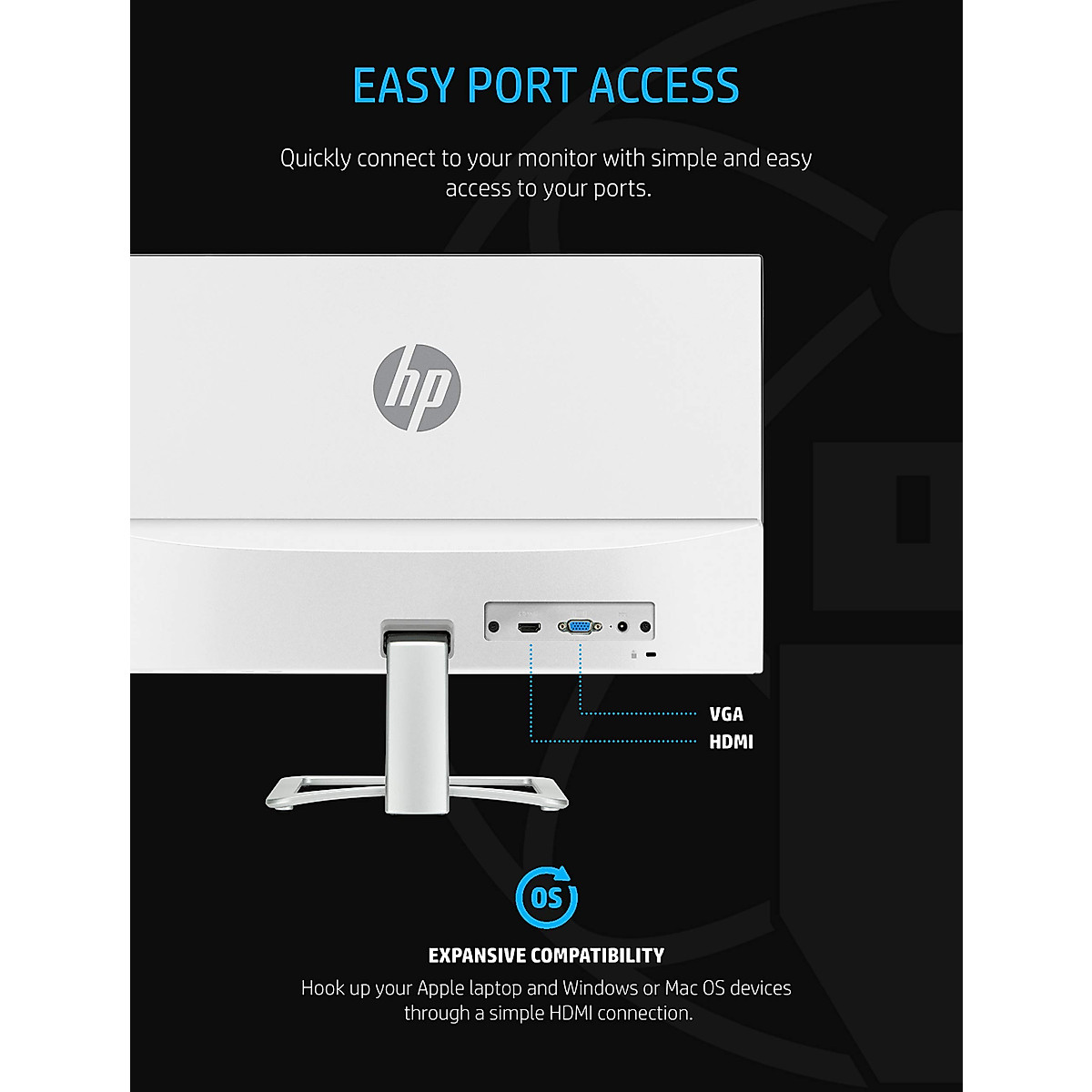 HP 22er 21.5-inch LED Backlit Monitor (Renewed)