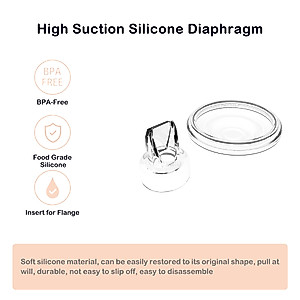 S9/S10/S12 Wearable Breast Pump Accessories, 2 Duckbill Valve&2 Silicone Ring&2 Diaphragm Compatible with Momcozy Duckbill Valve and Silicone Diaphragm Accessories (6 Pieces Set)