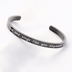 TGBJE Music Inspirational Gift No One Sings Like You Anymore Bracelet cuff Music Lover Fans Gift (BL singer cuff)