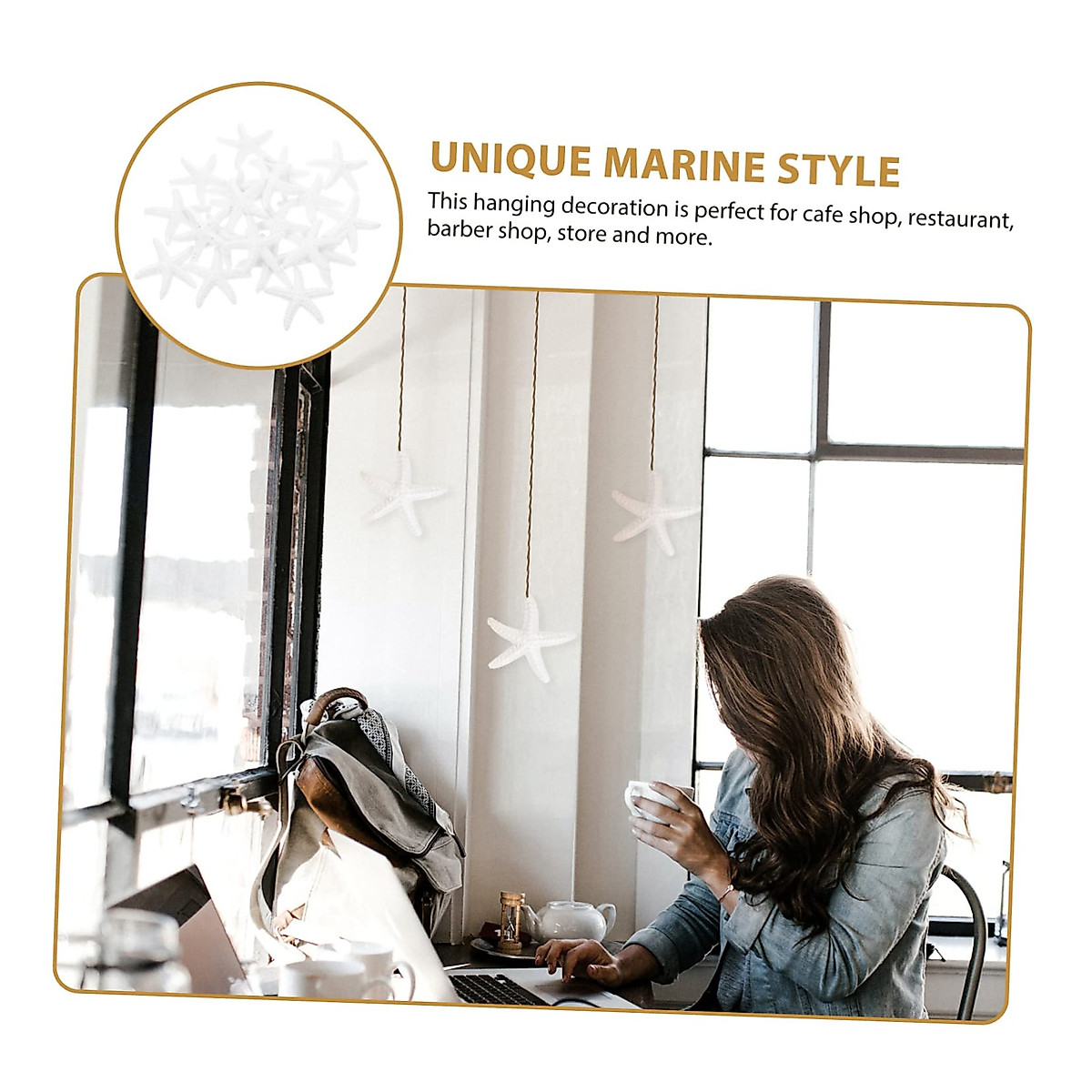 60 Pcs Ornaments Delicate Star Pendant Resin Star Pendant Resin Wall Decoration Decorative Sea Star DIY Resin Wall Art Craft Wall Sea Star Decorations DIY Home Decor