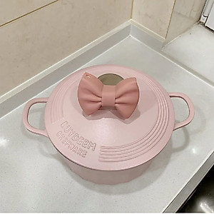 Qiiuuy Silicone Cooking Pinch Grips Oven Mitts,Bow-Tie Anti-Burn Clip,Textured Design,Kitchen Finger Grips,Waterproof,Red Raspberry and Pink