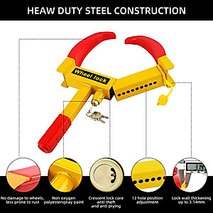 Universal Wheel Locks for Car and Trailer Tires - 2 Pack, Heavy Duty and Durable, DSPZGU Brand