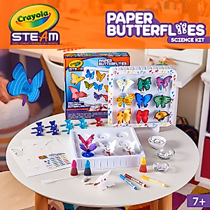 Crayola Paper Butterfly Science Kit, STEAM Toy, Gift for Kids, Ages 7, 8, 9, 10