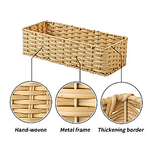 GRANNY SAYS Bundle of 2-Pack Wicker Storage Baskets & 2-Pack Wicker Baskets for Organizing