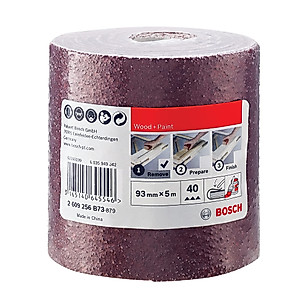 Bosch Sanding roll 93 mm x 5 m Grit 40 (1), Red 2609256B73