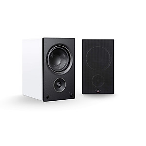 PSB Speakers AM5 Powered Bookshelf Speakers with Bluetooth and Phono Preamp - White