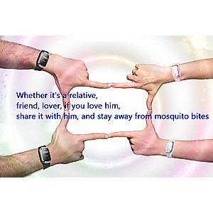 Wskvlcg Ultrasonic Mosquito Repellent Bracelet, Mosquito Repellent Electronic Watch with Clock Function USB Rechargeable Anti