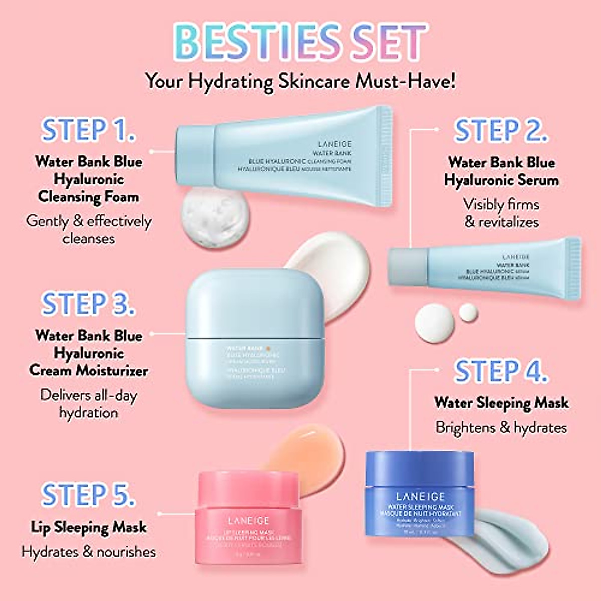 LANEIGE Besties Set: Hydrate & Nourish on-the-go (Packaging may vary)