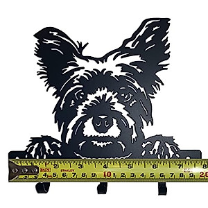 Key Holder for Wall Mount with 3 Hooks (Yorkie)