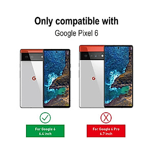 Pixel 6 Screen Protector Tempered Glass with Camera Lens Protector for Google Pixel 6 [Fingerprint Unlock][Anti-Scratch][6.4 Inch][2+ 2 Pack ]