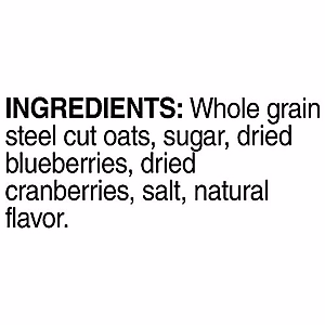 Quaker, Instant Steel Cut Oatmeal, Cranberries And Blueberries, 8 Ct
