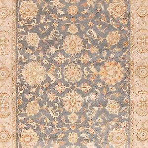 SAFAVIEH Antiquity Collection 3' x 5' Blue / Beige AT312A Handmade Traditional Oriental Premium Wool Area Rug